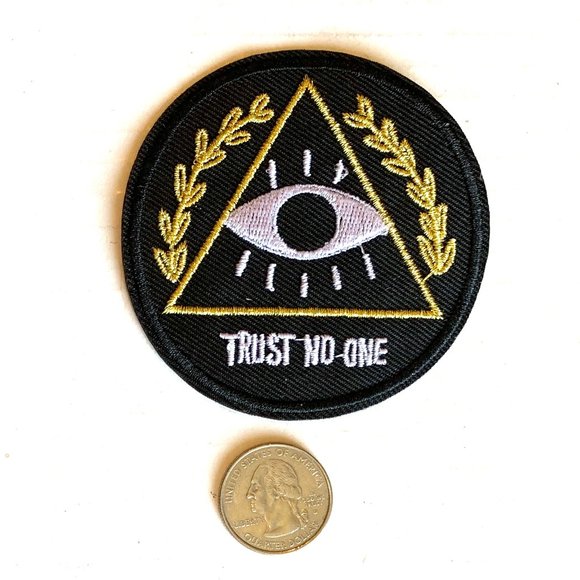 Accessories | Trust No One Patch Iron Illuminati Diy Evil Eye | Poshmark